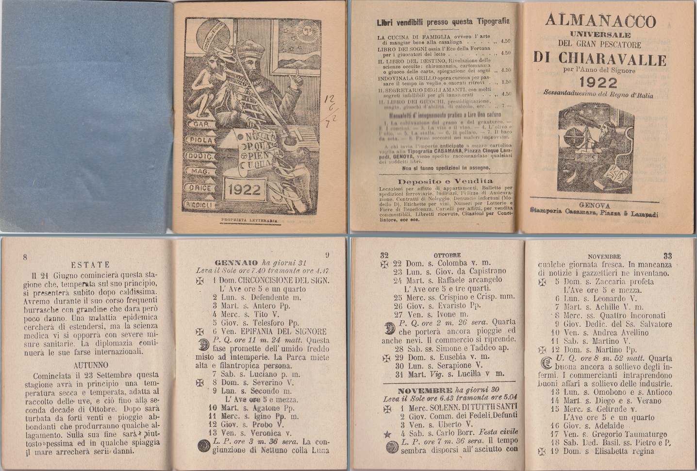 RUBRICA “BENI COMUNI”, 23. ALMANACCHI, CALENDARI, LUNARI, STRENNE ...