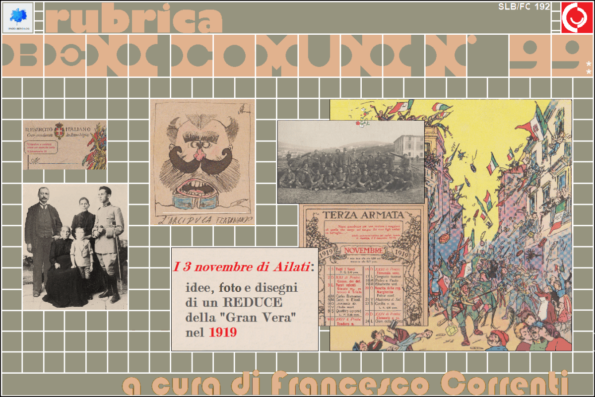 RUBRICA BENI COMUNI, 99. IL 3 NOVEMBRE DI AILATI: IDEE E DISEGNI DI UN ...